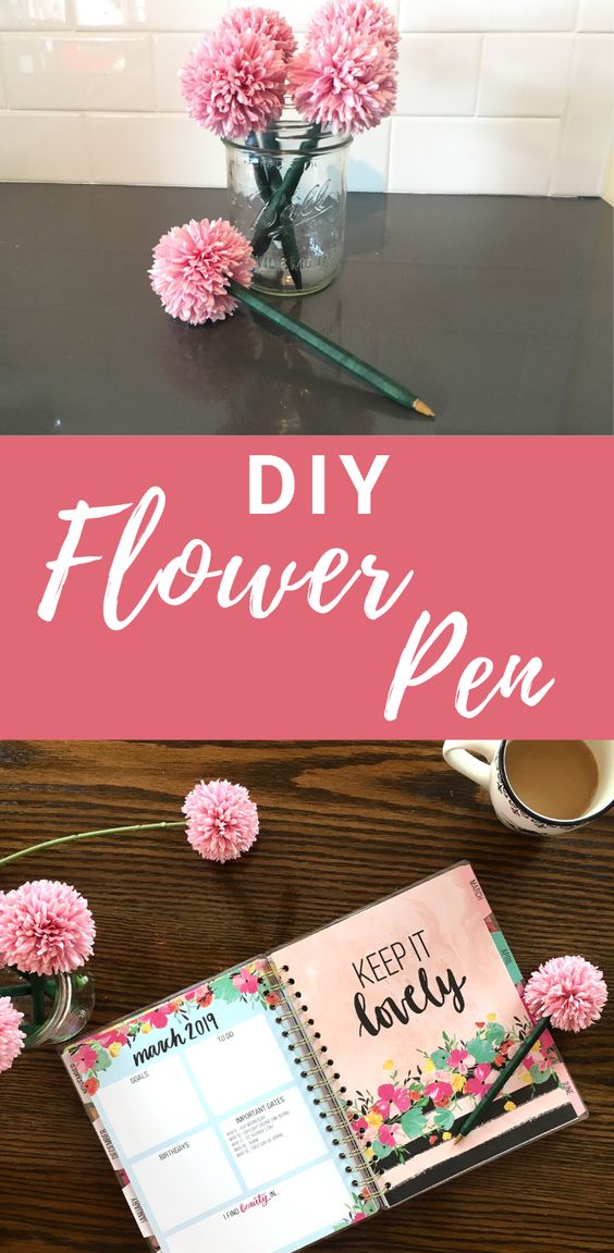DIY Flower Pens | How To Make Them | The Cheeky Homemaker